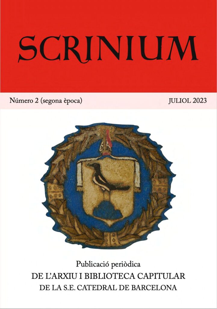 Scrinium, julio 2023. Número 2 (segunda época) - SANTA ESGLÉSIA ...