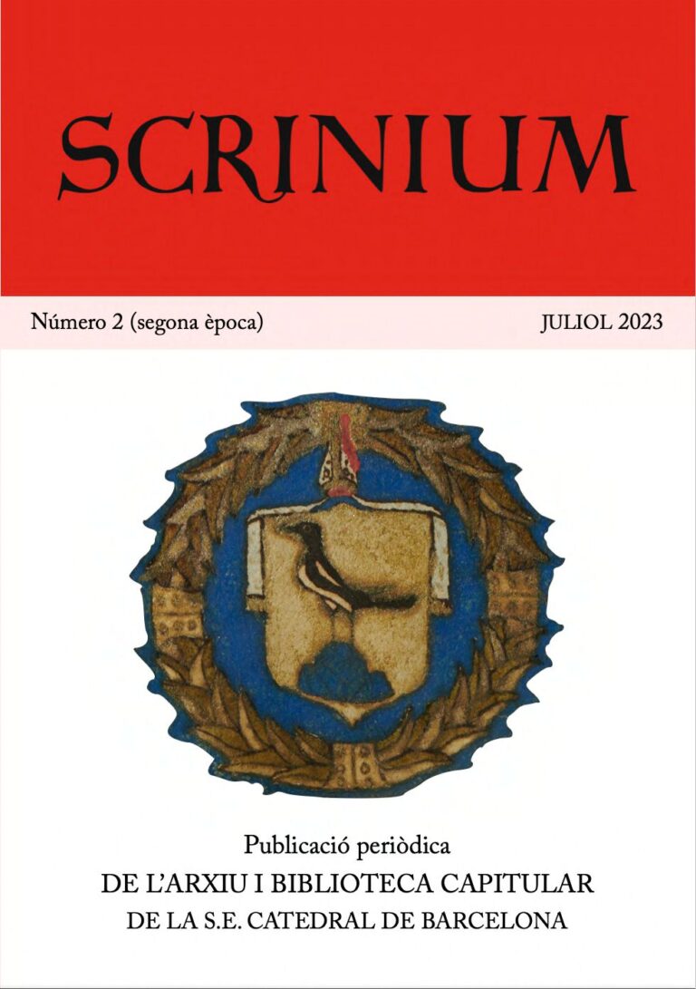Scrinium, julio 2023. Número 2 (segunda época) - SANTA ESGLÉSIA ...